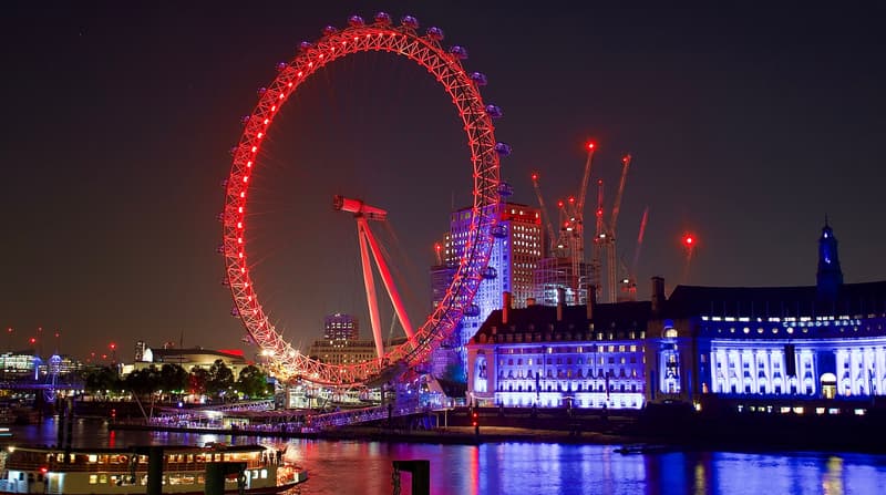 London Eye at Night: A Glittering Spectacle Above the City