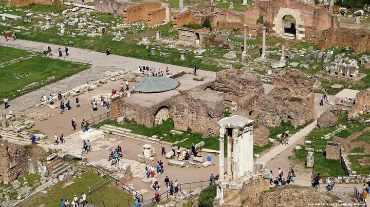 The Majestic Temple of Caesar | Icon of Ancient Rome's Legacy